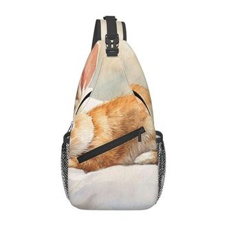 Generic Bunny On The Pillow Sac &agrave; bandouli&egrave;re de voyage pour homme Sac &agrave; dos de randonn&eacute;e