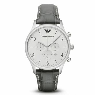 Emporio Armani Homme, Accessoires, Gris, Taille: ONE Size Montre &agrave; quartz en acier inoxydable