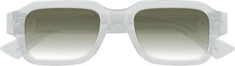Bottega Veneta unisex, Accessoires, Gris, Taille: 51 MM Intrecciato Rectangular Lunettes de soleil