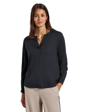 Street One Damen 3412056 Split Neck Tunika, Dark Blue, 46