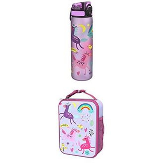 Ion8 Bouteille deau fine anti-fuite, sans BPA, licornes, 500 ml Sac &agrave; d&eacute;jeuner, isotherme, licornes, taille M