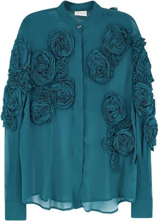 Dries Van Noten Femme, Blouses et Chemises, Bleu, Taille: 38 FR Chowsa Shirt