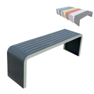 Generic Gartenbank, Wetterfest Sitzbank Modern Lattenbank Keine R&uuml;ckenlehne 2-3Personen-Terrassenbank, Einfaches Und Modernes Design, Sowohl F&uuml;r Den Au&szlig;en- Al