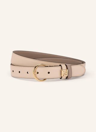 Fendi Lederg&uuml;rtel Zum Wenden beige