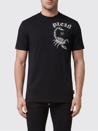 Philipp Plein T-shirt uni en coton avec logo contrastant