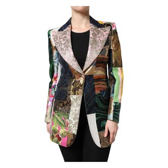 Dolce & Gabbana Blumiges Patchwork Jacquard Blazer - - Jackets - Damen - Mehrfarbig - S