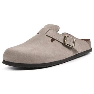 White Mountain Femme Bari Sabot, Taupe/suède, 40.5 EU