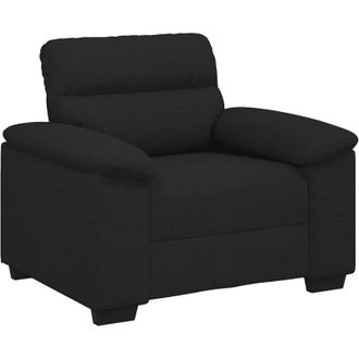 vidaXL Fauteuil noir 60 cm tissu Vidaxl