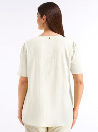 Sheego Klassische Bluse Tunika Kurzarm