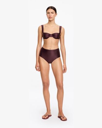Arket Gl&auml;nzende Bikinihose -Rot