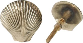 Doing Goods Poign&eacute;e de porte en laiton Shell Doing Goods