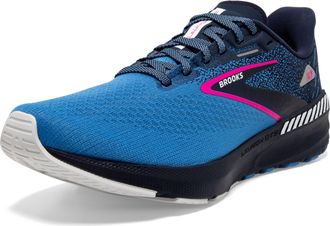 Brooks Damen Launch Gts 10 Sneaker, Peacoat Marina Blue Pink Glo, 36.5 EU