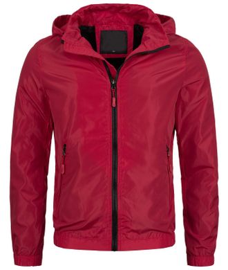 Rock Creek Herren Jacke Windbreaker Leichte Jacke Herren Regenjacke &Uuml;bergangsjacke Kapuze Outdoorjacke Herrenjacken Sport Jacke H-235 Weinrot M