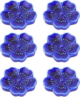 TOPBATHY 6St Essst&auml;bchenhalter Keramik Geschirrablage Dunkelblau - Japanischer Stil F&uuml;r Essst&auml;bchen, L&ouml;ffel Und - Perfekt F&uuml;r Tischdekoration Und Besondere Anl