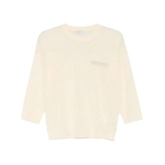 PESERICO Leinen-Baumwoll-Krepppullover - - Knitwear - Damen - Gelb - M