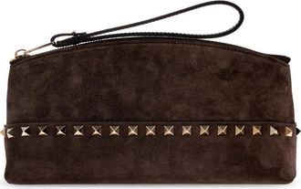 Valentino Garavani Besetzte Wildleder-Tasche - - Bags - Damen - Braun - ONE SIZE