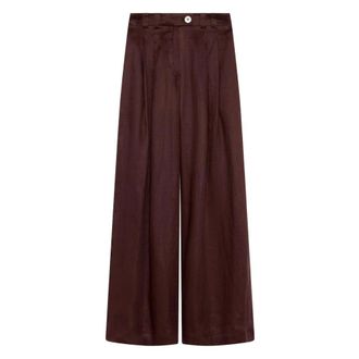 Marella Femme, Pantalons, Brun, Taille: 38 FR Wide Pantalons