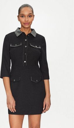 Morgan Strickkleid 251-RUBIBI Schwarz Slim Fit