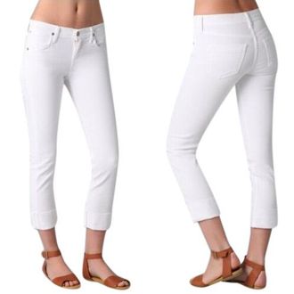 Citizens Of Humanity Dani White Cropped Straight Leg Jeans Size 27/69