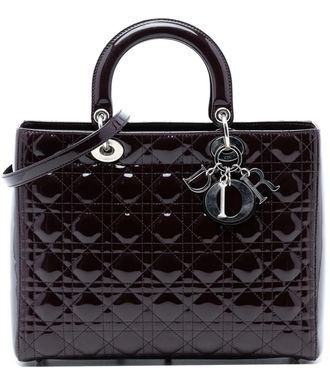 Dior Hobo Bags - Large Patent Cannage Lady Dior - Gr. unisize - in Orange - f&uuml;r Damen