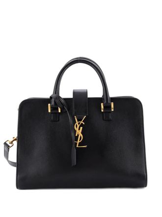 Saint Laurent Monogram Cabas Leather Small satchel - Noir