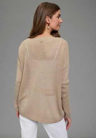 Laura Scott Strickpullover mit modernem Lochmuster und Sternmuster