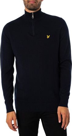 Lyle & Scott Premium Troyer Herren - Merinowolle | Half Zip Sweatshirt mit Basic Design | XS-XXL