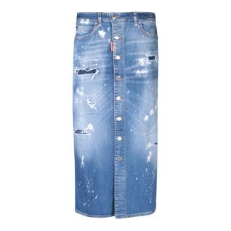 Dsquared2 Baumwolljacke mit Frontknopf - - Skirts - Damen - Blau - S