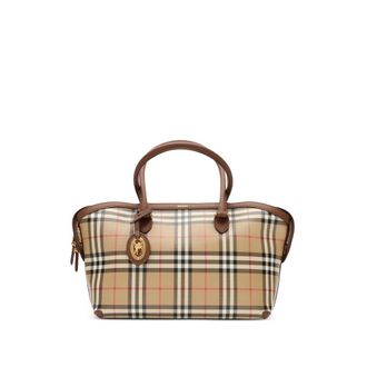 Burberry Small Check Zip Tote