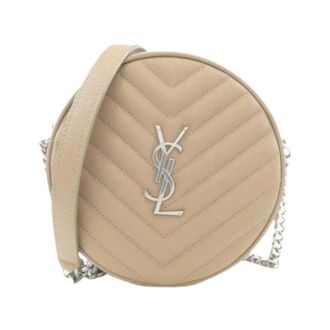 Saint Laurent Pre-owned Leder Schultertasche - - Pre-owned - Damen - Beige - ONE SIZE