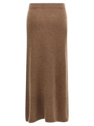 Max Mara Womens Gray Cashmere Midi Skirt