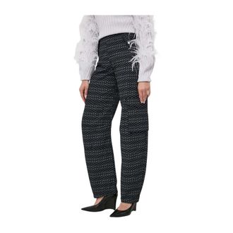 Patrizia Pepe Geometrische Hose - - Trousers - Damen - Schwarzk - S