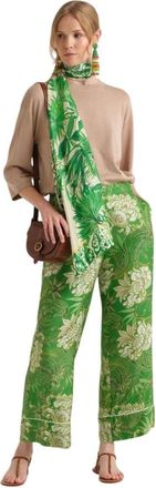 Maliparmi Maliparmi, Femme, Pantalons, Vert, Taille: 38 FR Pantalon Imprim&eacute;