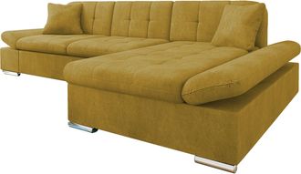 Mirjan24 Ecksofa Malwi Premium mit Regulierbare Armlehnen L-Form Sofa vom Hersteller Eckcouch mit Schlaffunktion + Bettkasten Couch Wohnlandschaft (Zoya 13, Se