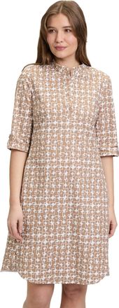 Vera Mont Damen 0360/4802 Kleid, White/Beige, 40 EU