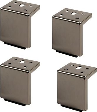 Generic 4er-Set Metall-M&ouml;belf&uuml;&szlig;e Ersatzf&uuml;&szlig;e F&uuml;r Sofas Mit Schrauben, Quadratische Kommodenf&uuml;&szlig;e, F&uuml;r K&uuml;chenregale, Schr&auml;nke, Tische, St&uuml;hle, Schreibtische(15cm