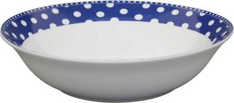 Krasilnikoff Salat Schale Punkte Dunkelblau Müslischale Porzellan Suppenteller