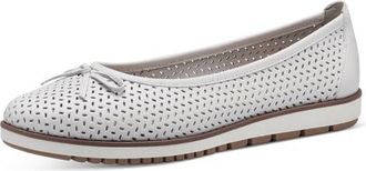 Tamaris Femme 1-22121-42 Ballerines, Cuir Blanc, 41 EU