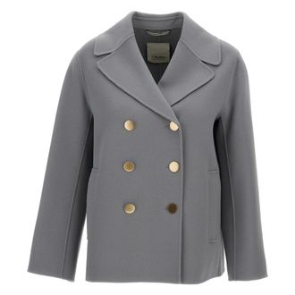 Max Mara Femme, Vestes, Gris, Taille: 34 FR Manteau Crois&eacute;
