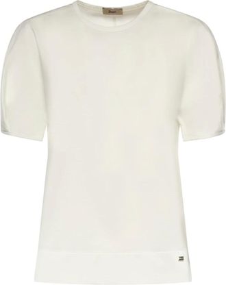 Herno Femme, Tops, Blanc, Taille: 40 FR T-shirt &agrave; col rond