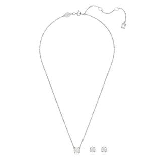 Swarovski Halskette - Constella set, Round cut, Rhodium plated - Gr. unisize - in Wei&szlig; - f&uuml;r Damen