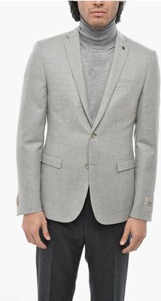 Corneliani CC COLLECTION Virgin Wool Side Vents Notch Lapel 2-Button Bl Gr&ouml;&szlig;e 50
