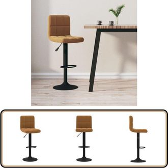 vidaXL Barhocker Braun Samt - Vidaxl