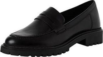 Tamaris Pantoufles Plates pour Femme, Cuir Noir, 39 EU