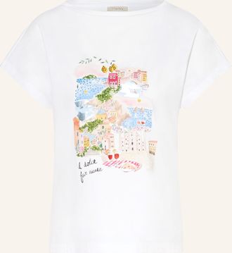 Lilienfels Lilienfels T-Shirt Mit Schmucksteinen Und Pailletten weiss