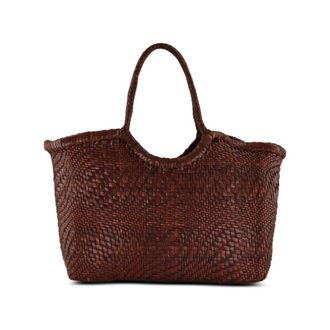 Dragon Diffusion Shopper aus geflochtenem Leder - - Bags - Damen - Braun - ONE SIZE