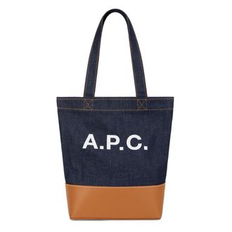A.P.C. Tote Bag mit Logo - - Bags - Damen - Blau - ONE SIZE