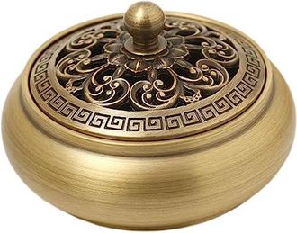 Yarnow Br&ucirc;leur DEncens en Cuivre Compact pour Usage Int&eacute;rieur Porte-Encens Pratique Et &Eacute;l&eacute;gant pour Bureau Chambre Sauna - Four &Agrave; Aromath&eacute;rapie Et D&eacute;cor De M