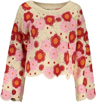 Desigual Femme, Pulls, Multicolore, Taille: 40 FR T-Shirt &agrave; Manches Longues &agrave; Motifs Noruega Desigual