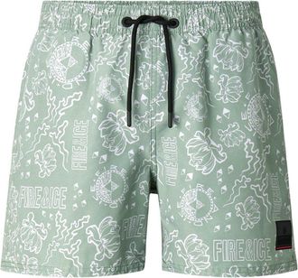 Bogner Fire + Ice Badeshorts Nelson f&uuml;r Herren - Eukalyptus/Wei&szlig; - 54